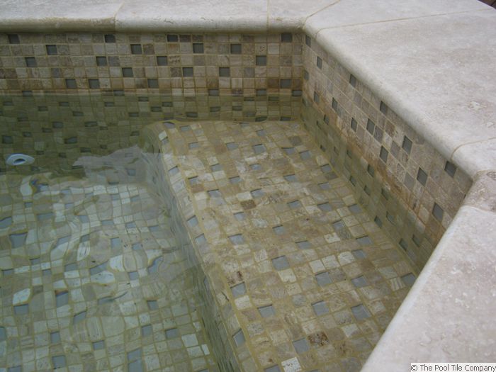 Marble Mix Light Crystal Glass Mosaic Pool Tiles GCR300