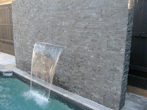 Black Quartzite Stacked Stone Cladding