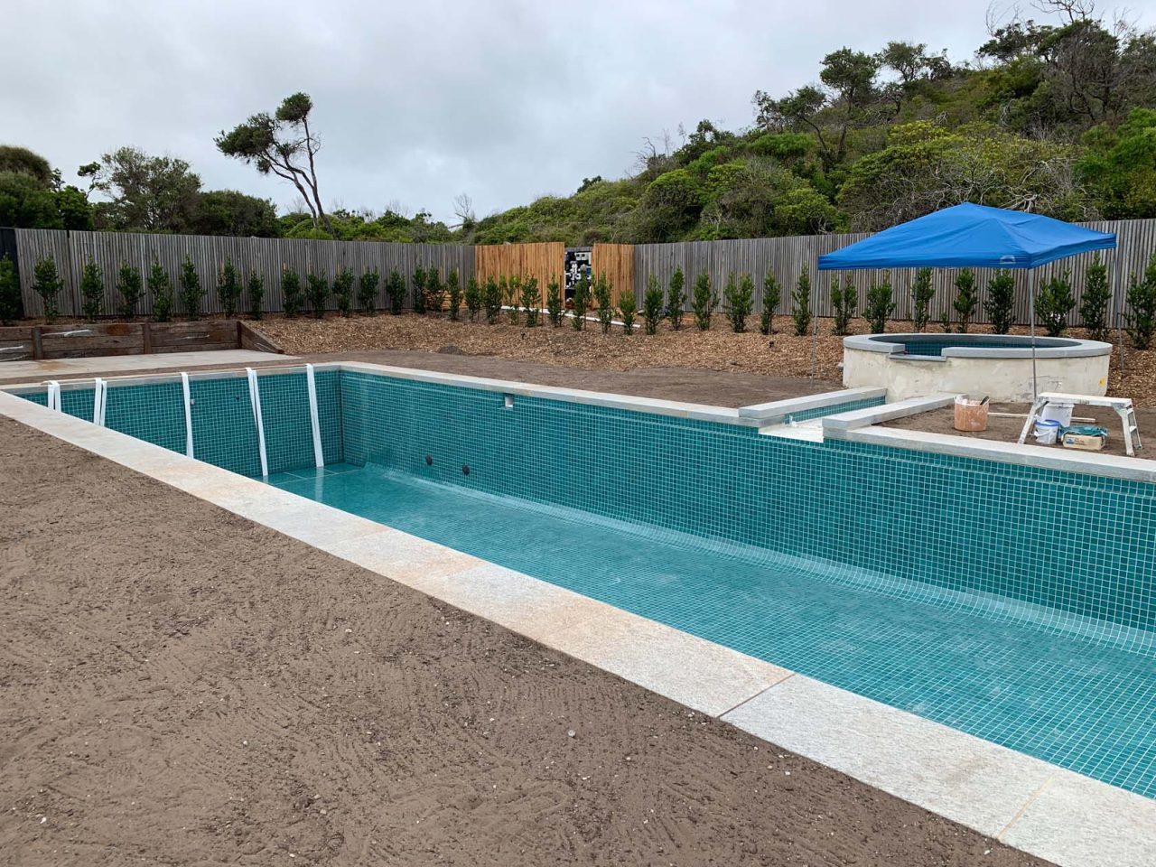 Green 58mm Ceramic Mosaic Pool Tiles CM168