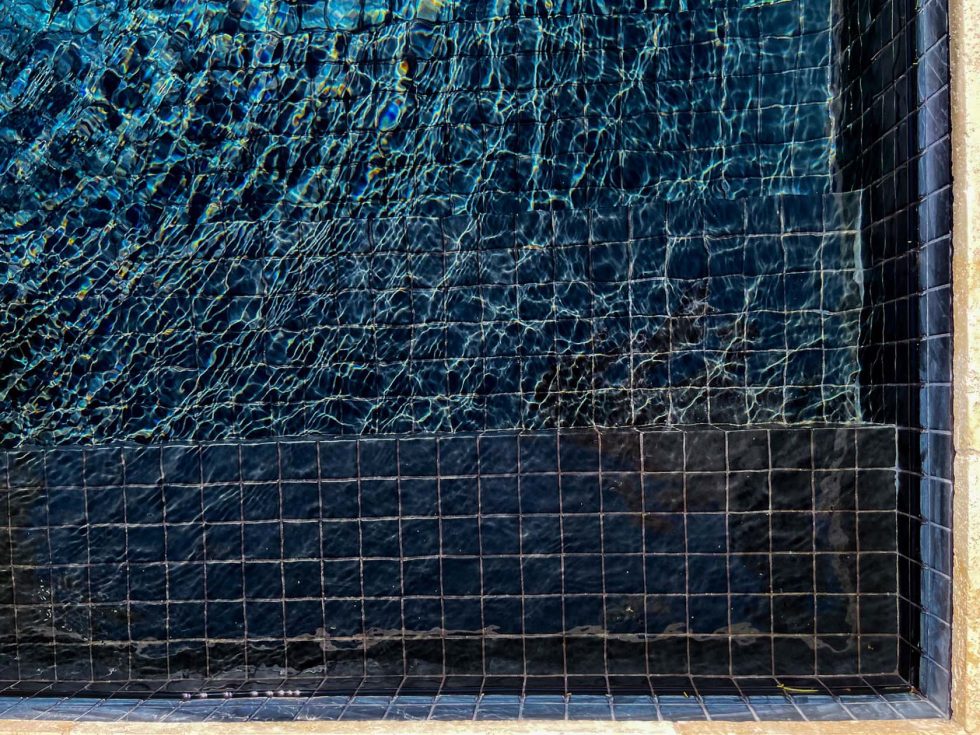 Matt Black 48mm Ceramic Mosaic Pool Tiles CMC122