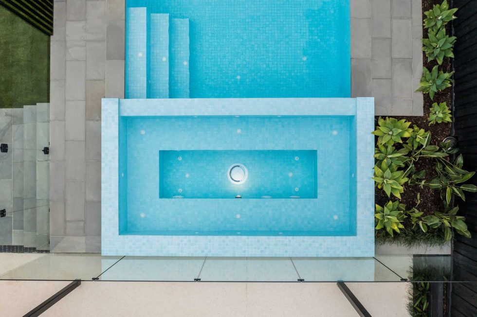 Ice Blue 48mm Ceramic Mosaic Pool Tiles