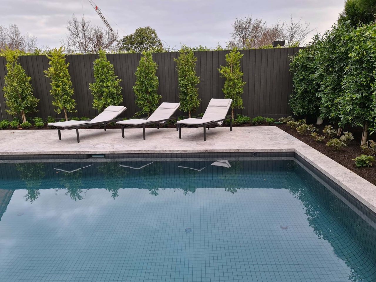 Matt Dark Grey 48mm Ceramic Mosaic Pool Tiles