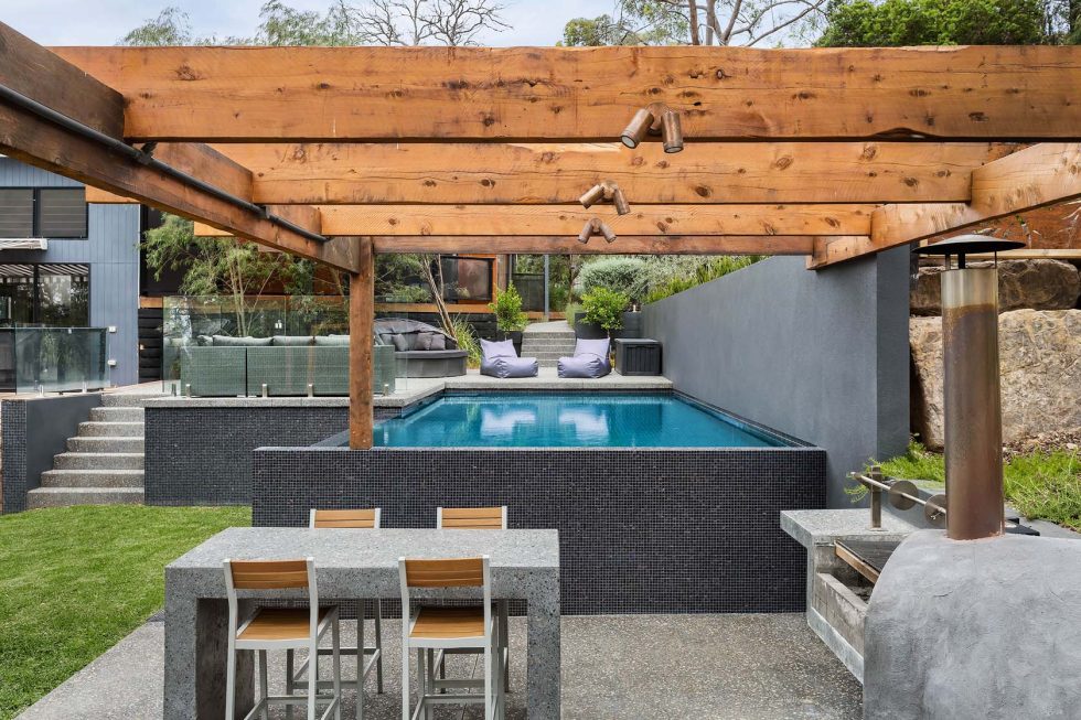 Beautiful Dark Grey Mosaic 48mm Ceramic Pool Tiles CMC305