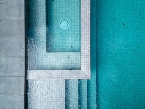 Mid Grey 48mm Ceramic Mosaic Pool Tiles CMC310