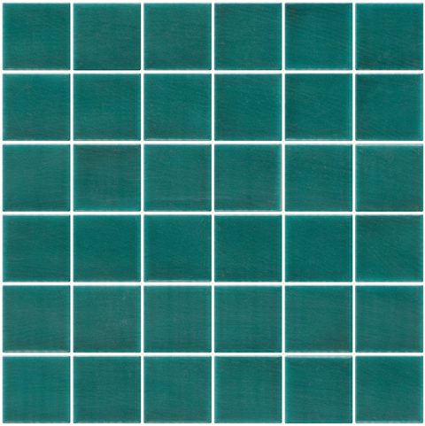 Poolside Emerald 48mm Ceramic Mosaic Pool Tiles CMC338