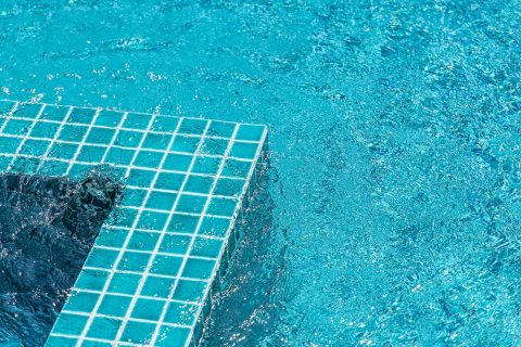 Poolside Emerald 48mm Ceramic Mosaic Pool Tiles CMC338