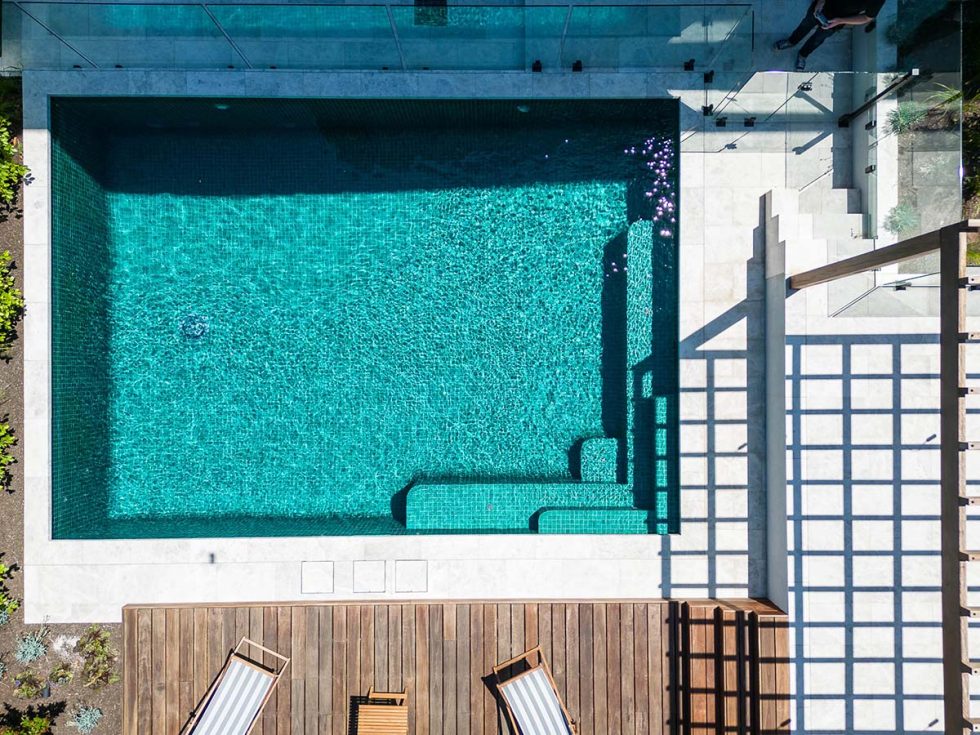 Poolside Emerald 48mm Ceramic Mosaic Pool Tiles CMC338