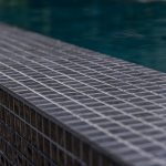 Graphite 23mm Ceramic Mosaic Pool Tiles