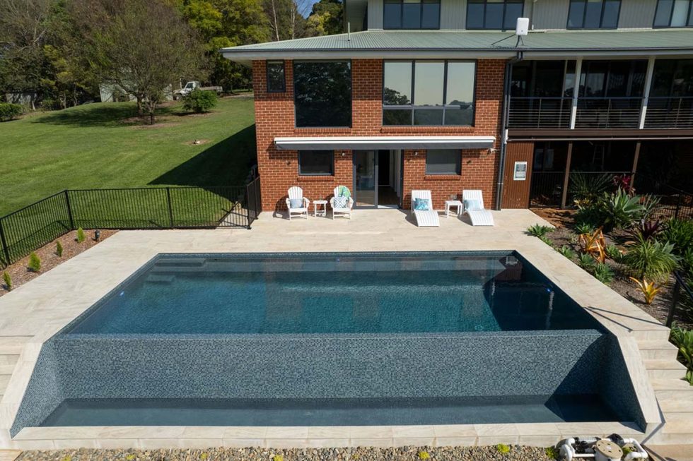 Coastal Cream Travertino Porcelain Pool Tiles, Pavers And Pool Coping Tiles