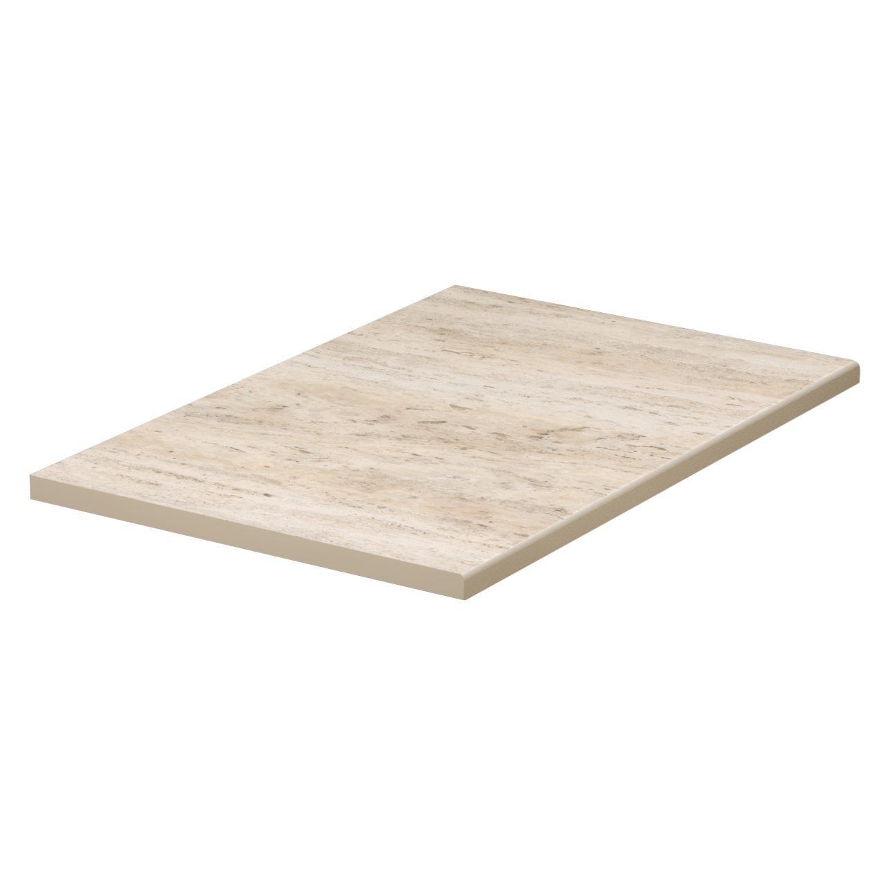 Coastal Cream Travertino Pool Coping - Bullnose Drop Face Square Edge