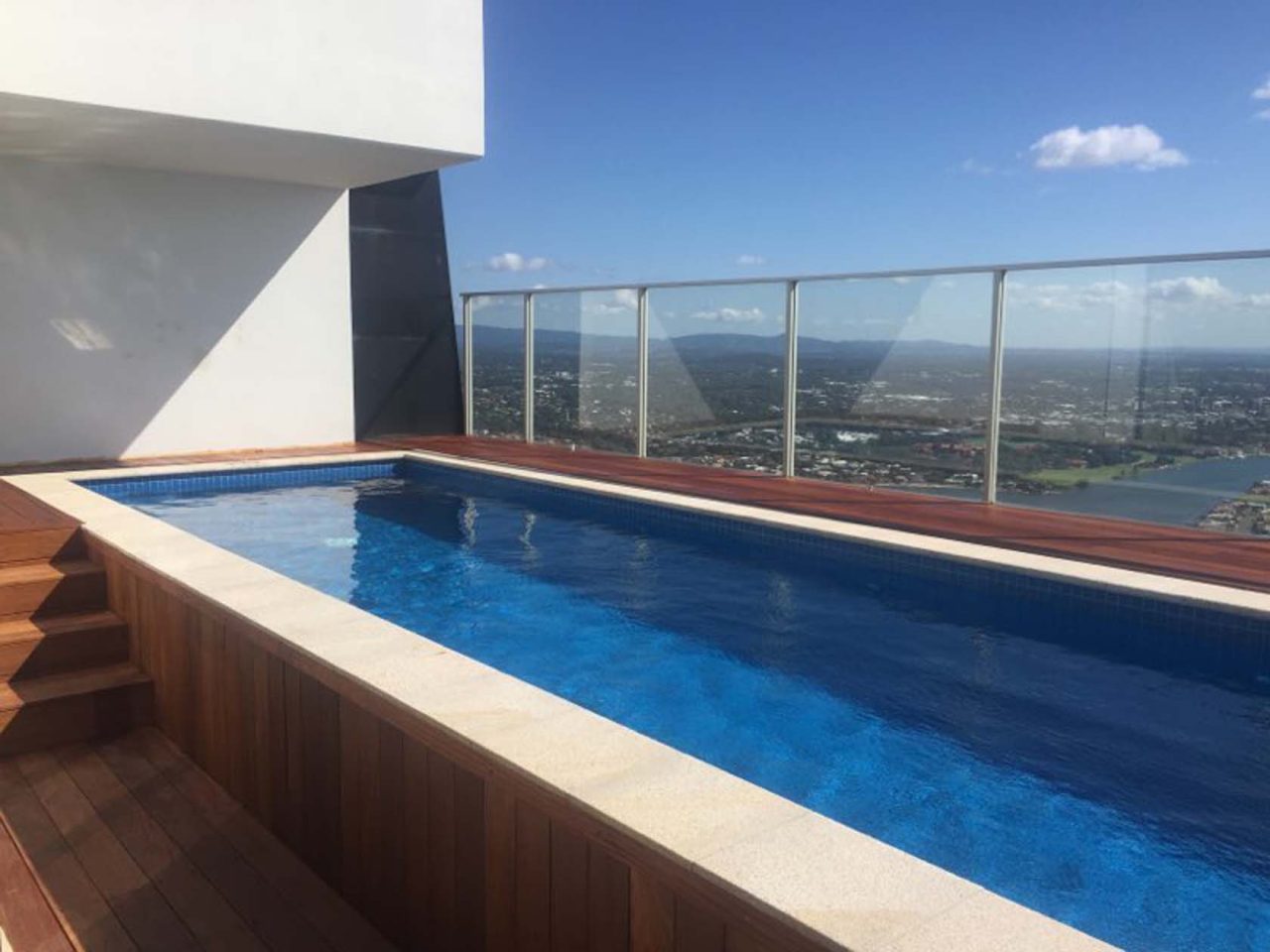 Azure Blue Crystal 23mm Glass Mosaic Pool Tiles GCR050