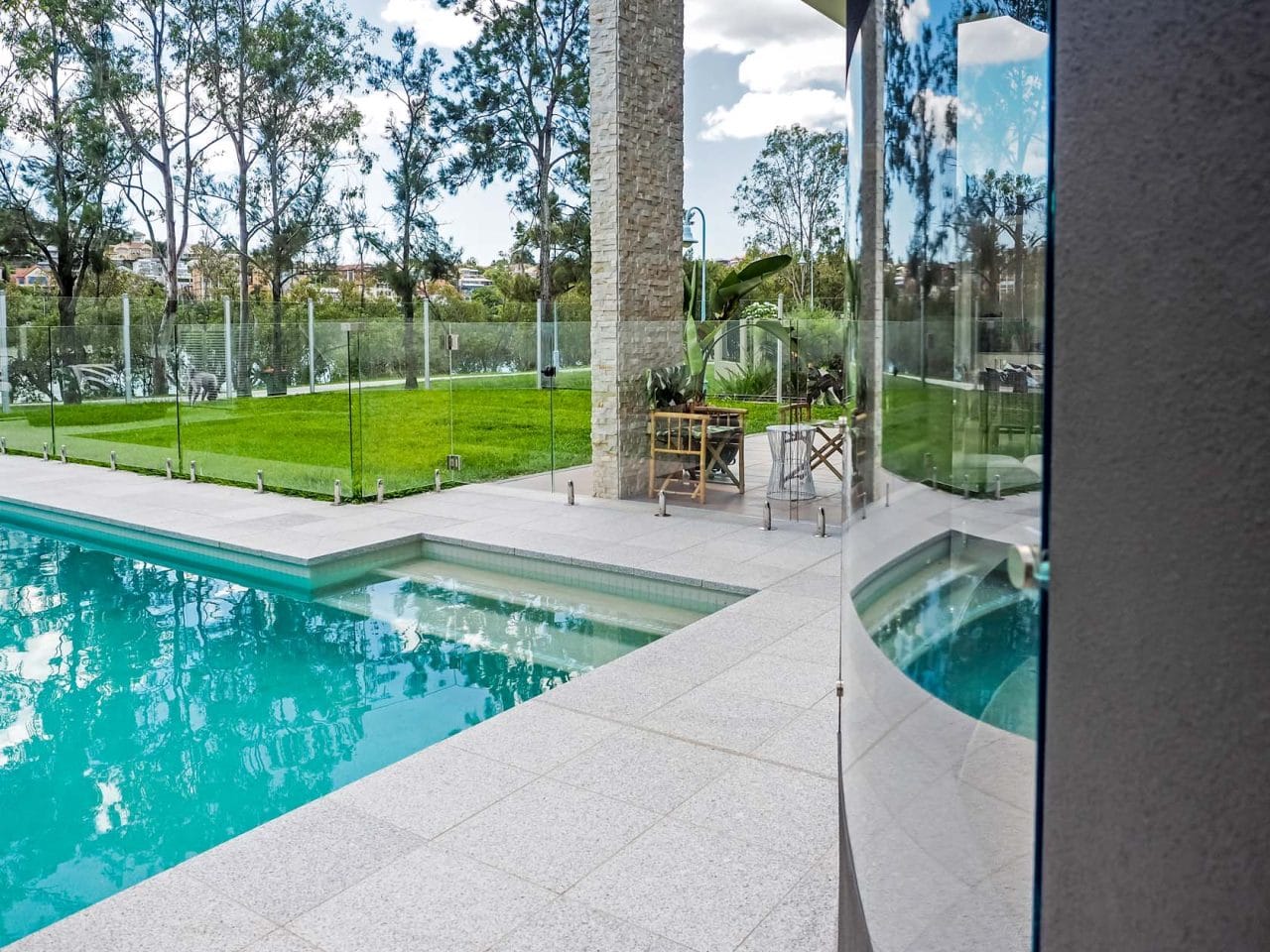 Light Grey Granite Pool Tiles And Pavers. Outdoor Pavers And Coping
