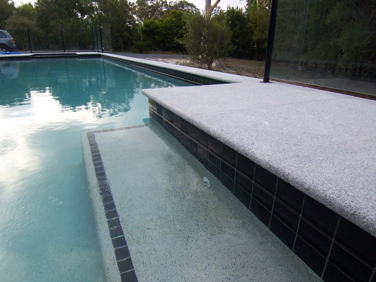 Light Grey Granite Pool Tiles And Pavers. Outdoor Pavers And Coping