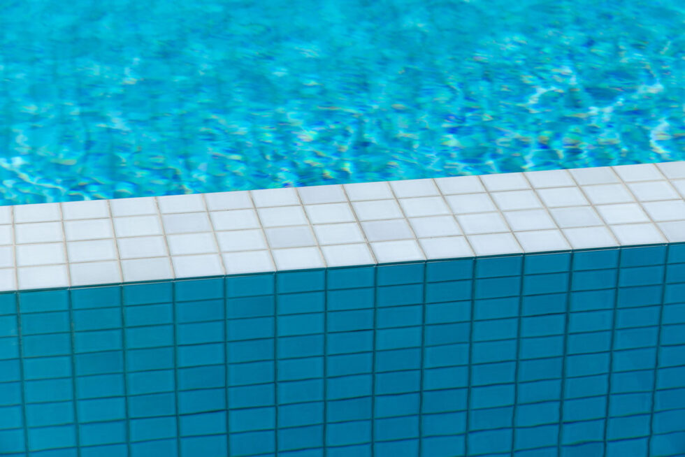 Pale Blue 48mm Ceramic Mosaic Pool Tiles CMC150