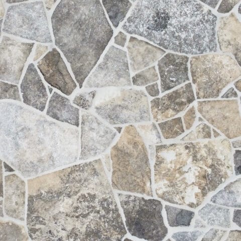 Silver Travertine Crazy Pave