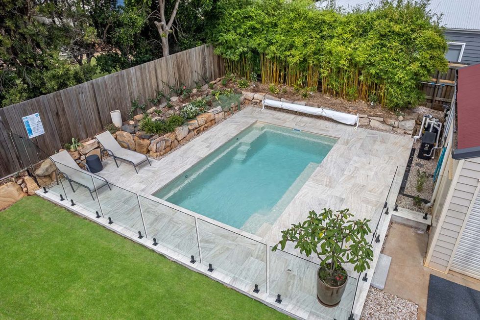 Coastal Cream Travertino Porcelain Pool Tiles, Pavers And Pool Coping Tiles