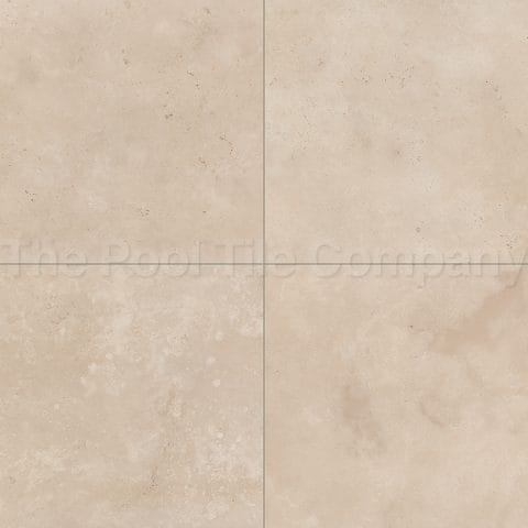 Flax Travertino Porcelain Pool Tiles, Pavers And Coping Tiles