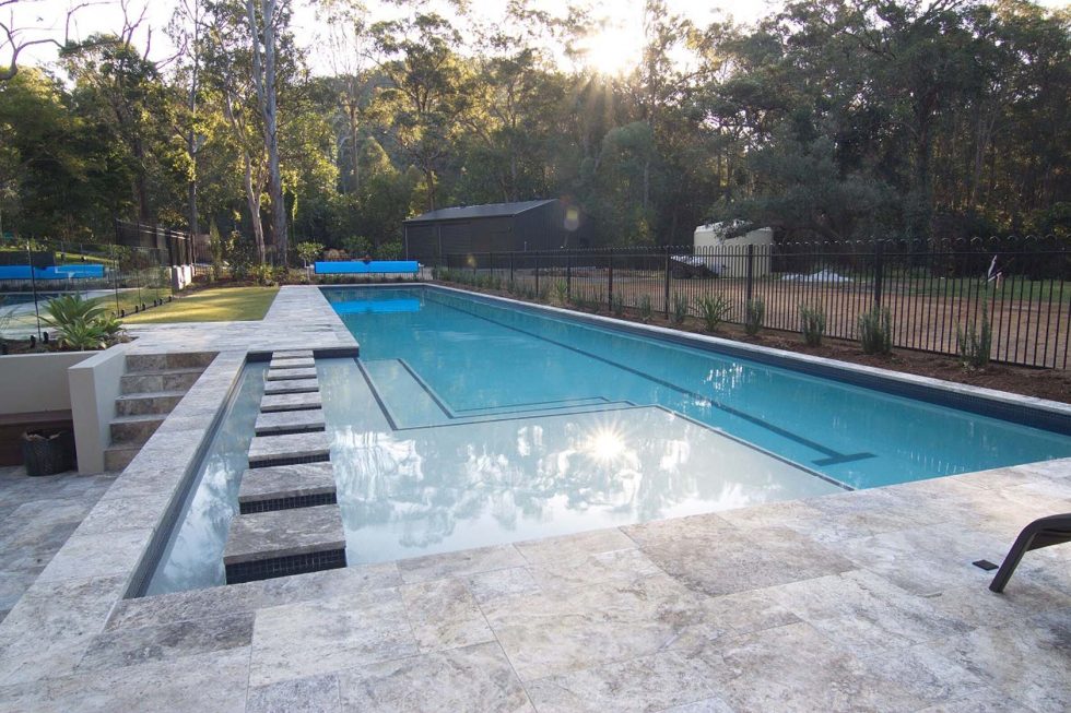 Silver Travertine For Coping And Pool Surround Tiles And Pavers